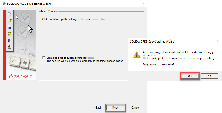How to save and restore SOLIDWORKS user settings – PLM Group Support Center